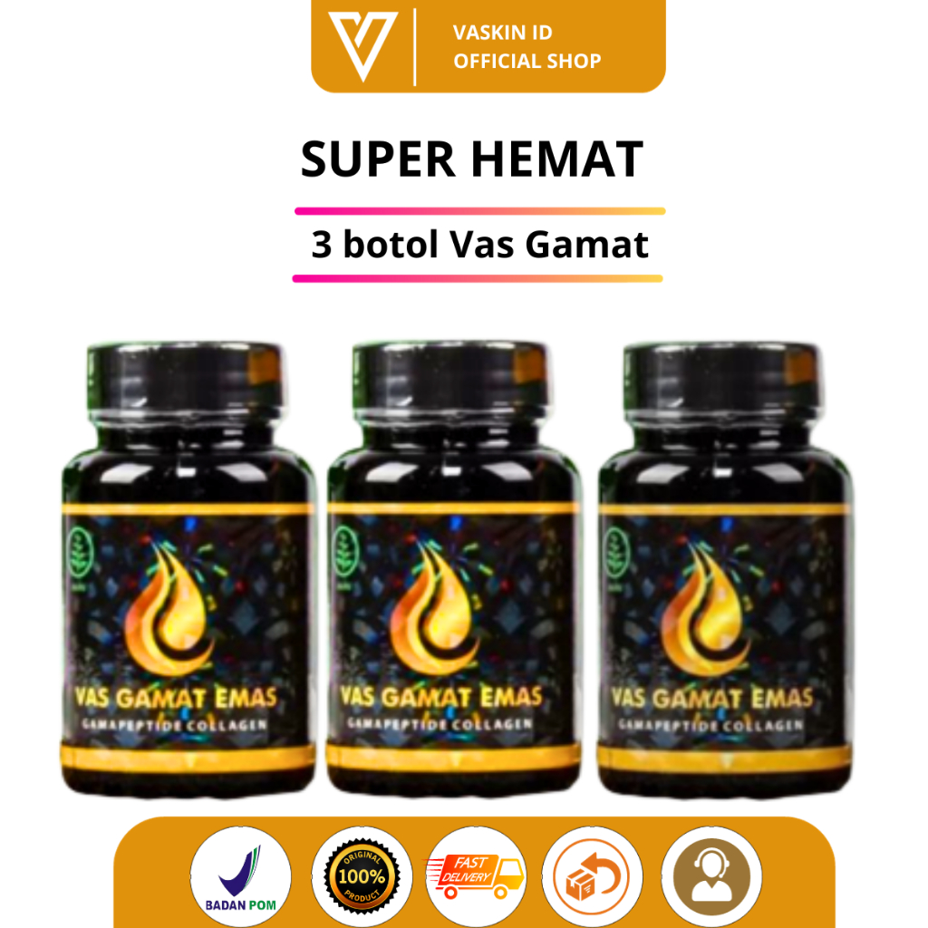 Jual Vas Collagen Gamat Emas Promo 3 Botol | Shopee Indonesia