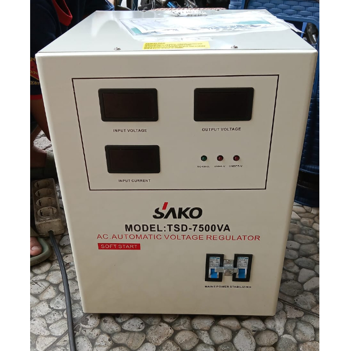 Jual Stabilizer Listrik Digital SAKO TSD-7500 LED Stavolt 7500 Watt ...