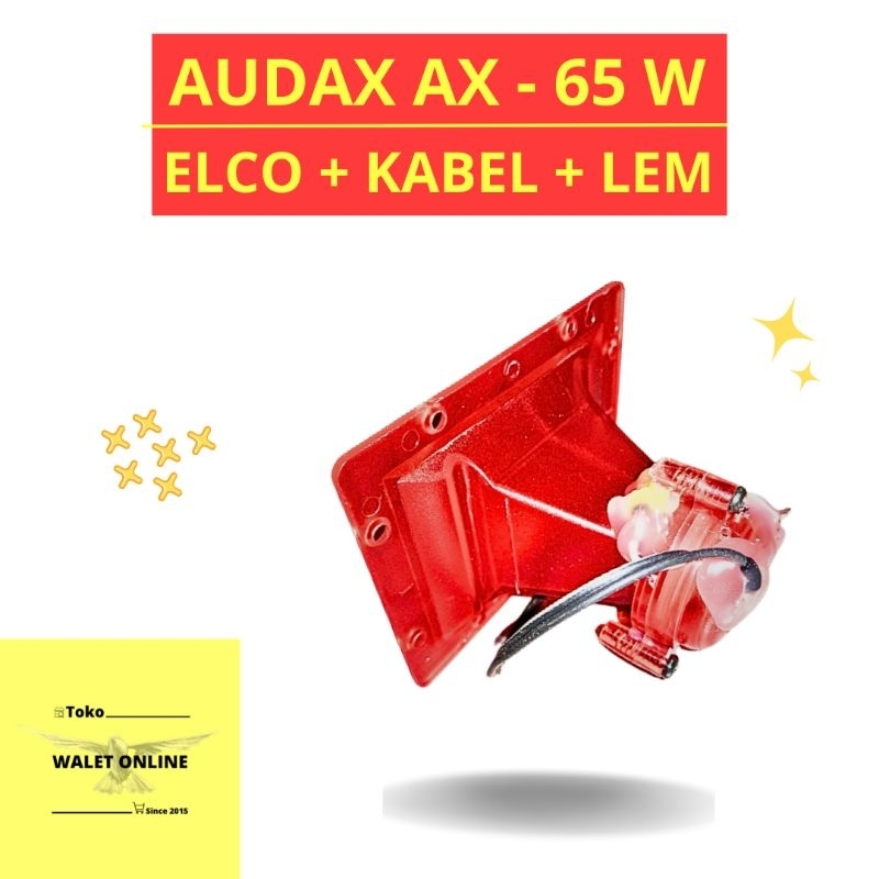 Jual Tweeter Walet Waterproof AUDAX AX 65 W Solder Elco Kabel TF Lem ...