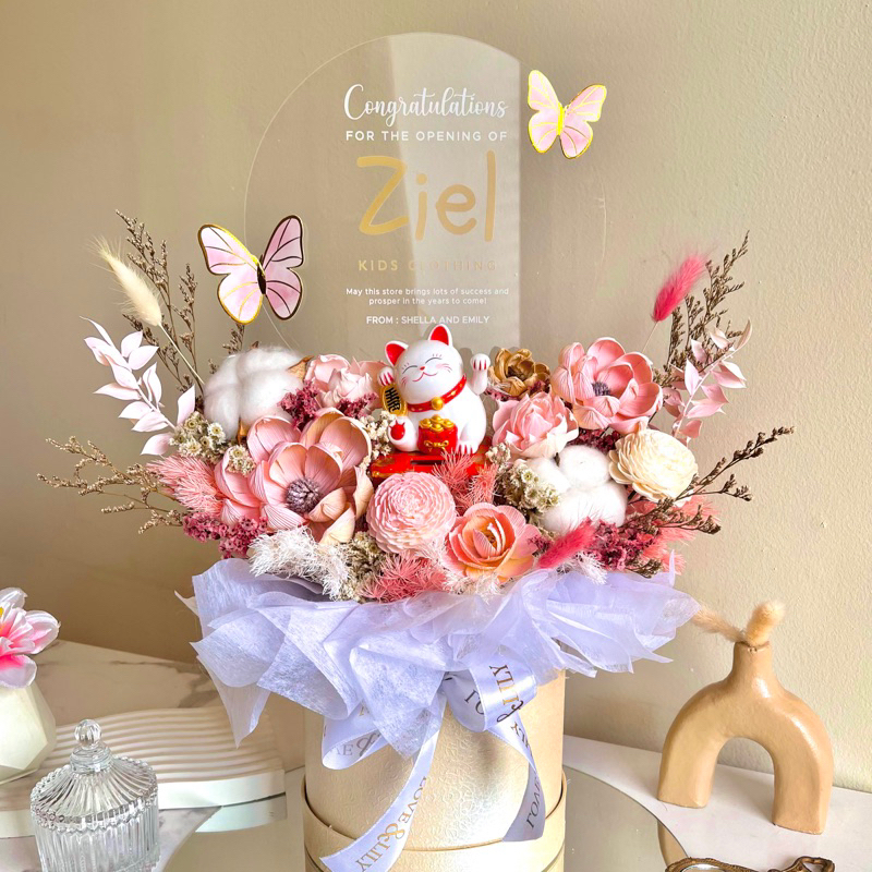 Jual [READY] Dried Flower Box - Bunga Ucapan Grand Opening Hadiah Kado ...