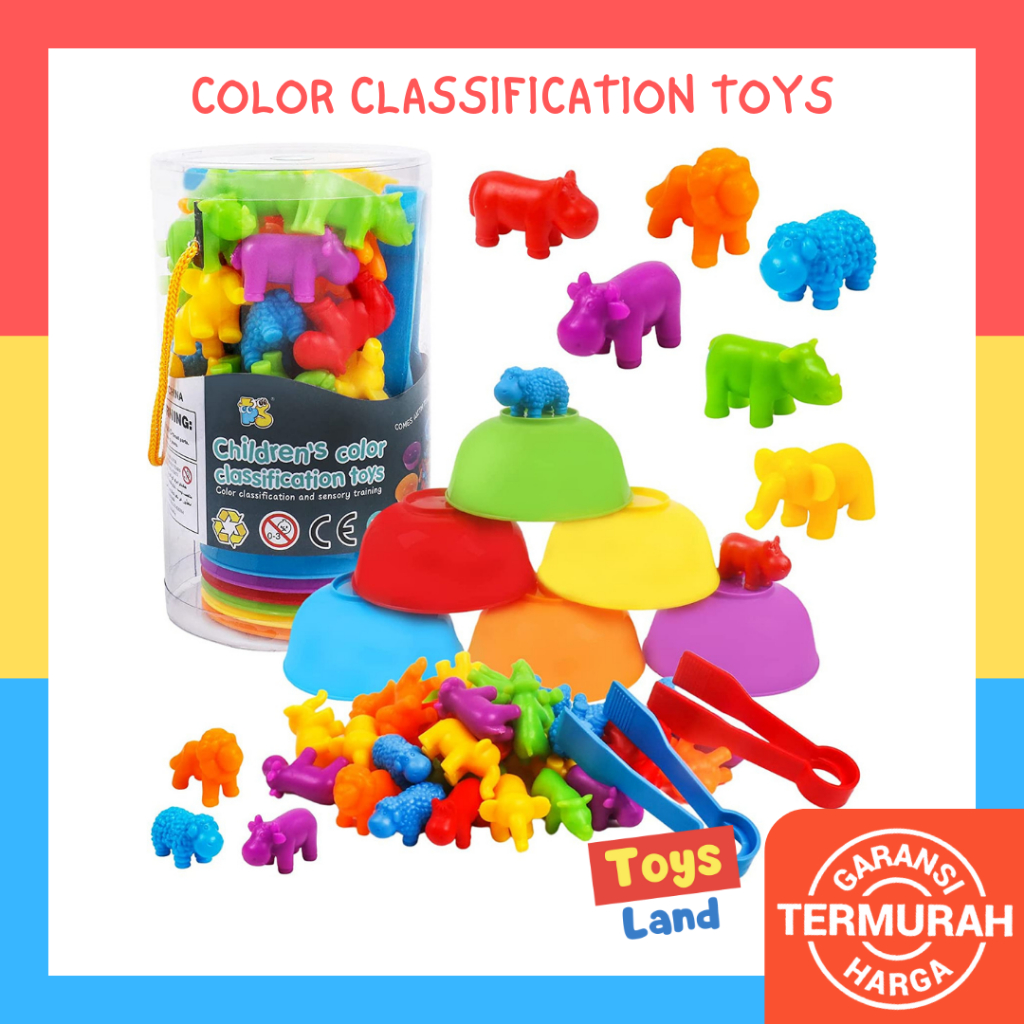 Jual Color Classification Toys Sorting Color Montessori Mainan ...
