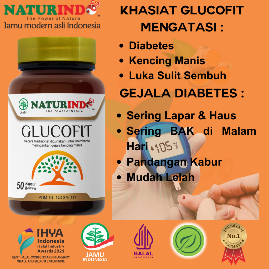 Jual HERBAL GLUCOFIT NATURINDO Jamu Diabetes Gula Darah Kencing Manis ...