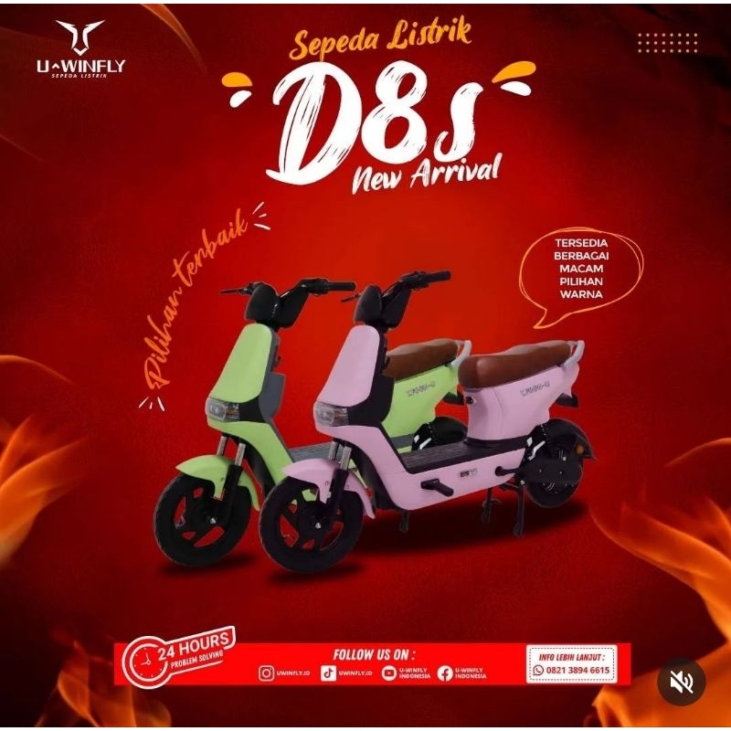 Jual Sepeda Listrik Uwinfly D8S 48v 12Ah | Shopee Indonesia