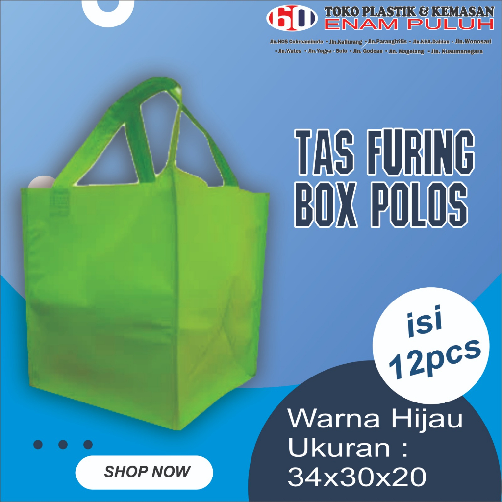 Jual Tas Furing Box Polos 34x30x20 Tas Furing Polos Tas Kain Spunbond ...