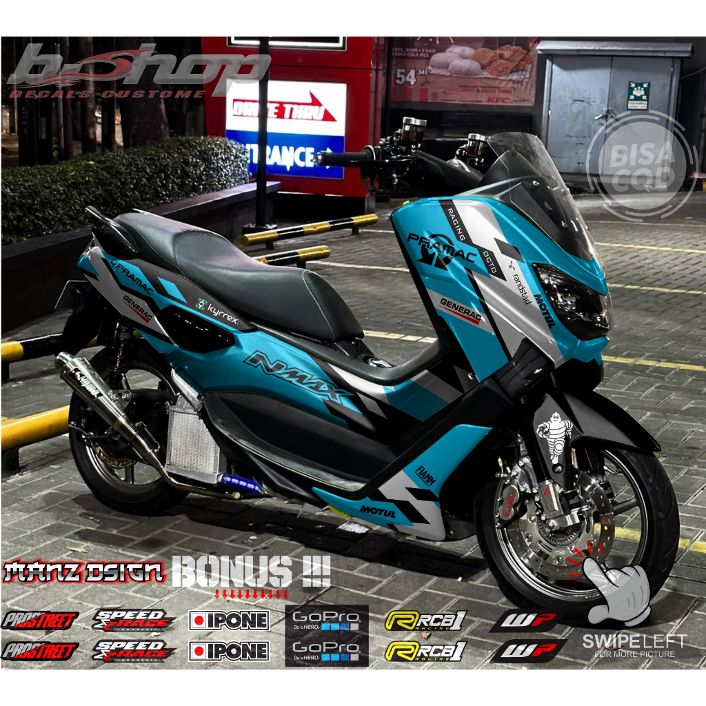 Jual sticker decal full body yamaha nmax old motif pramac racing ...