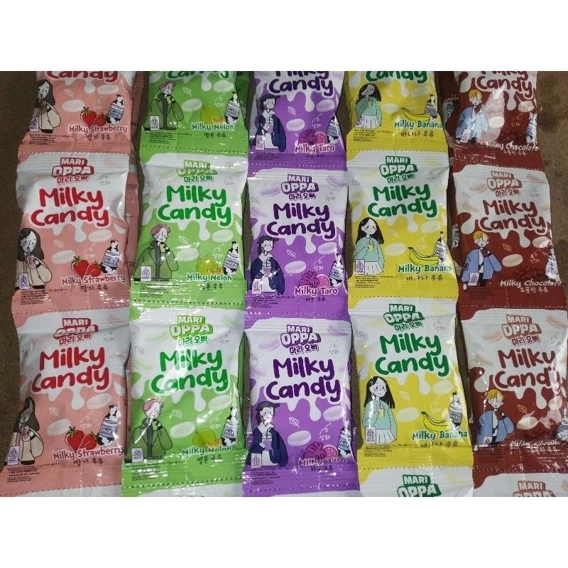 Jual MARI OPPA milky candy RANDOM varian rasa | Shopee Indonesia