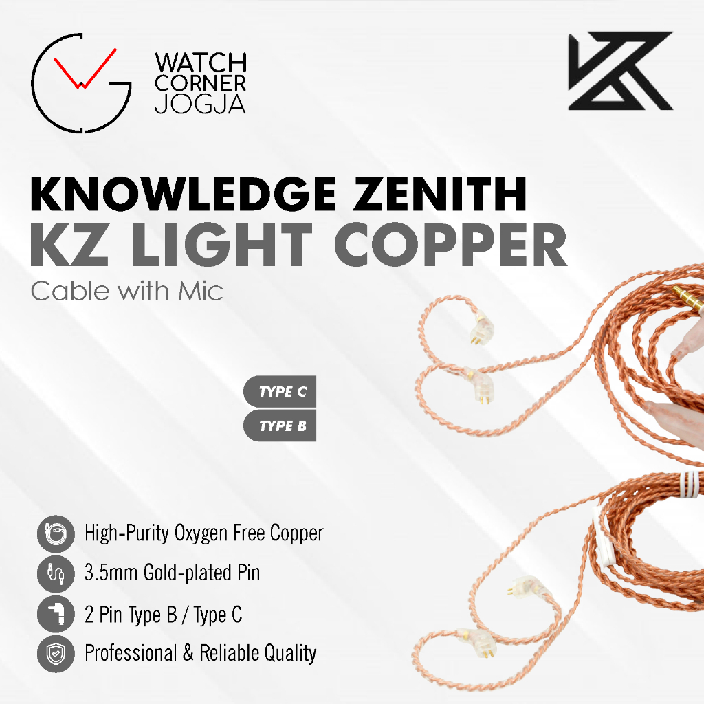 Jual Knowledge Zenith KZ Light Copper Cable with MIC ORIGINAL GARANSI | Shopee Indonesia