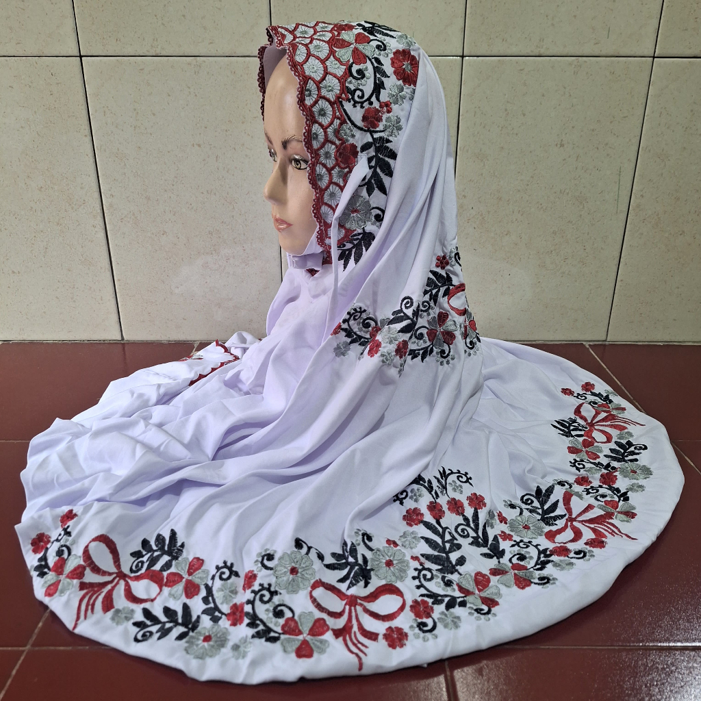 Jual Mukena Mukenah Rukoh Rukuh Langsungan Terusan Santri Lajuran Katun ...