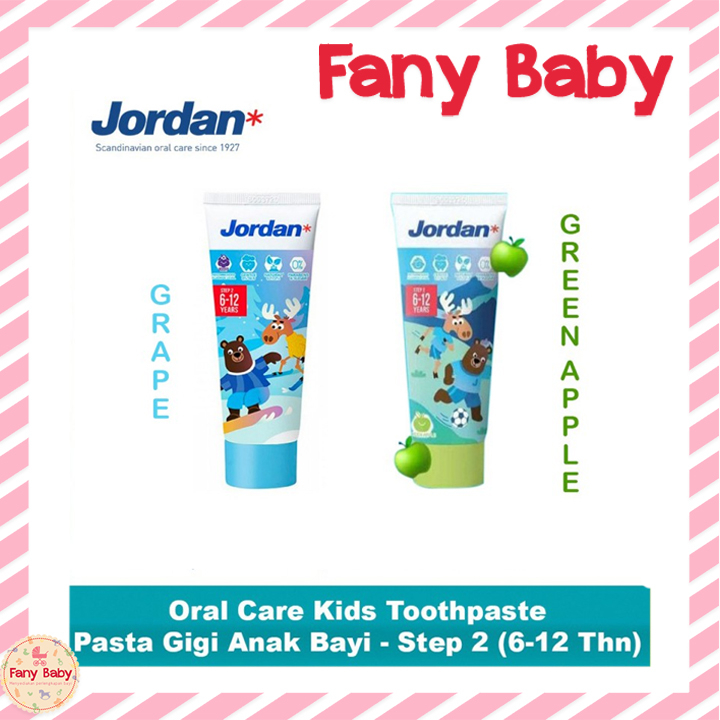 Jual JORDAN KIDS TOOTHPASTE NEW PERMANENT TEETH STEP 2 [ 6-12 YEARS ...