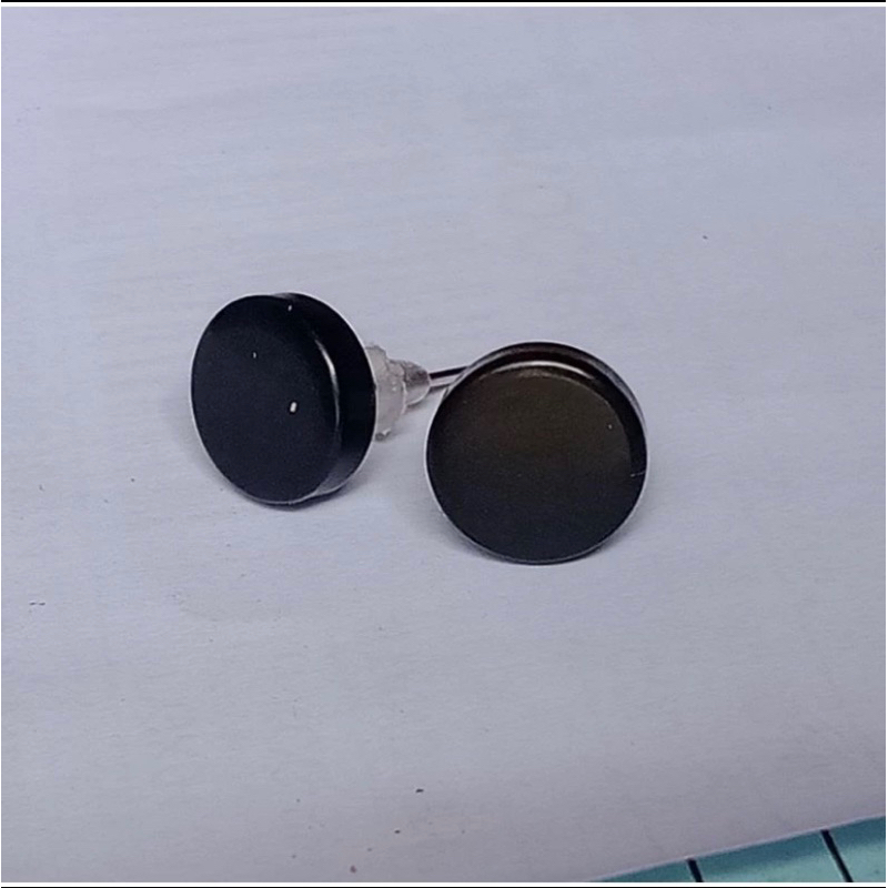 Jual [COD] Anting Telinga Tindik Hitam Pria Keren Anting Plug Stud 10mm ...