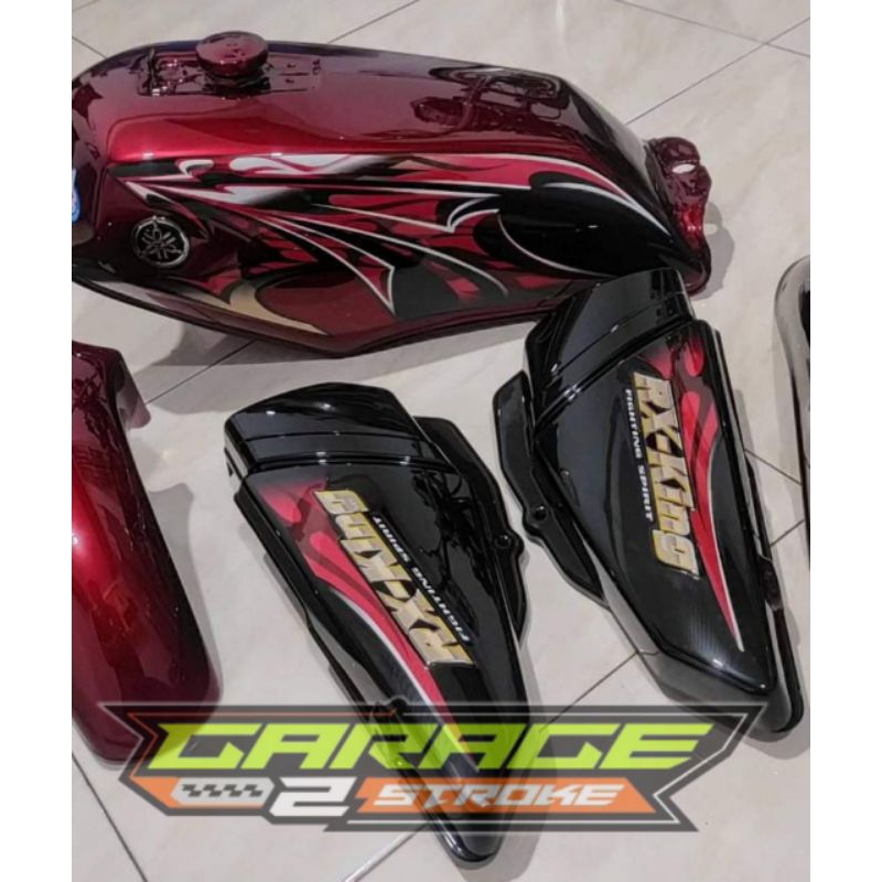 Jual Tangki Set Yamaha Rx King Dragon Merah Maron Bahan Super Tebal ...