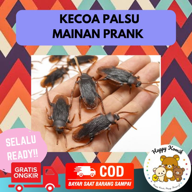 Jual PRANK FAKE ANIMAL Kecoa Palsu Kecoa Plastik Mainan Anak Murah Usil ...