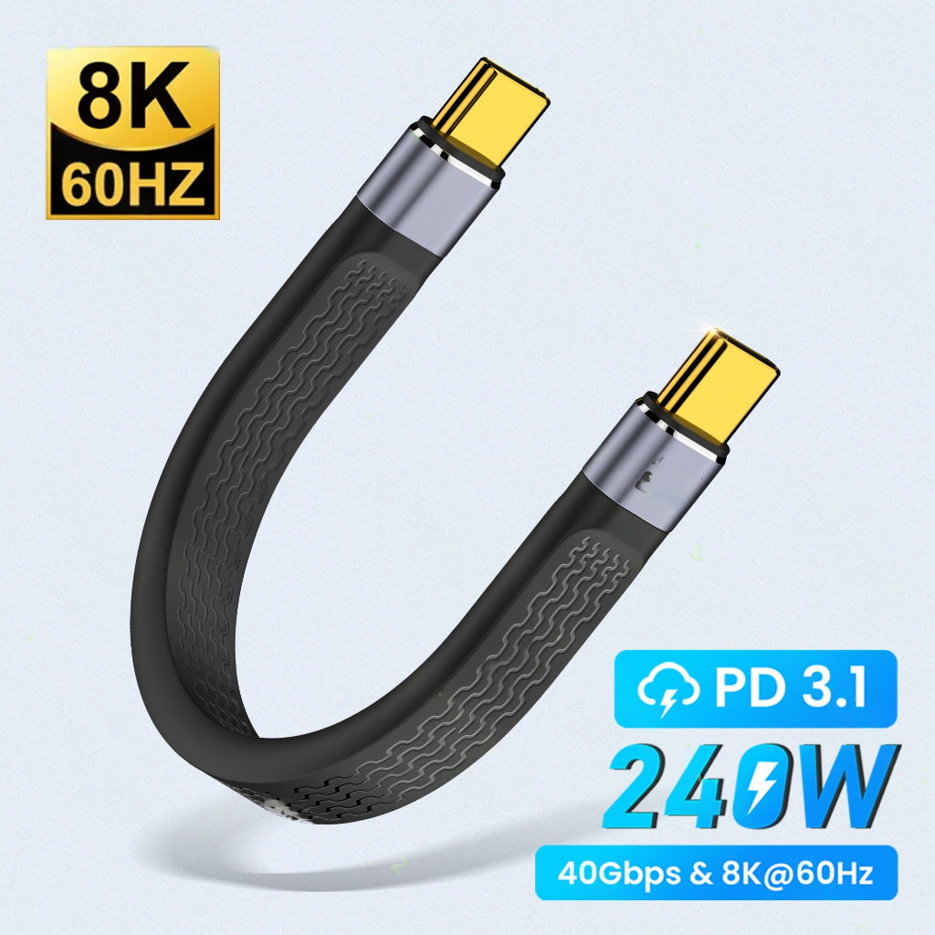 Jual USB 4.0 Gen3 FPC Short Cable PD 240W 5A USB C to Type C 40Gbps 8K ...