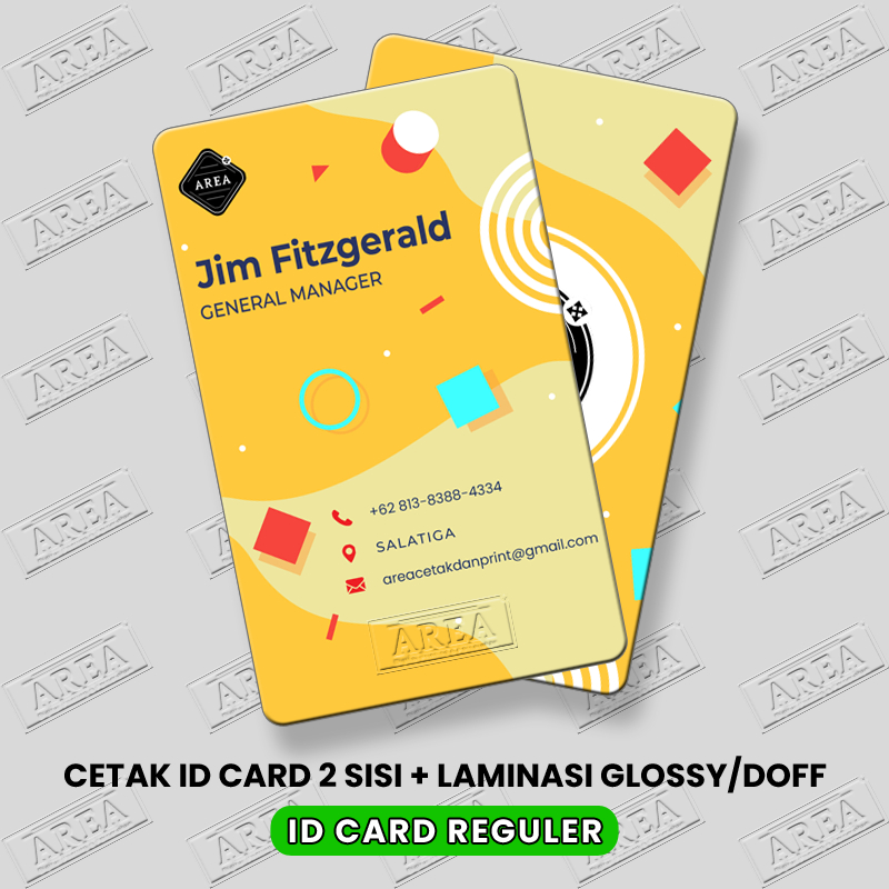 Jual Cetak ID Card Satuan Custom 2 Sisi + Anti Gores/Laminasi Kartu ...