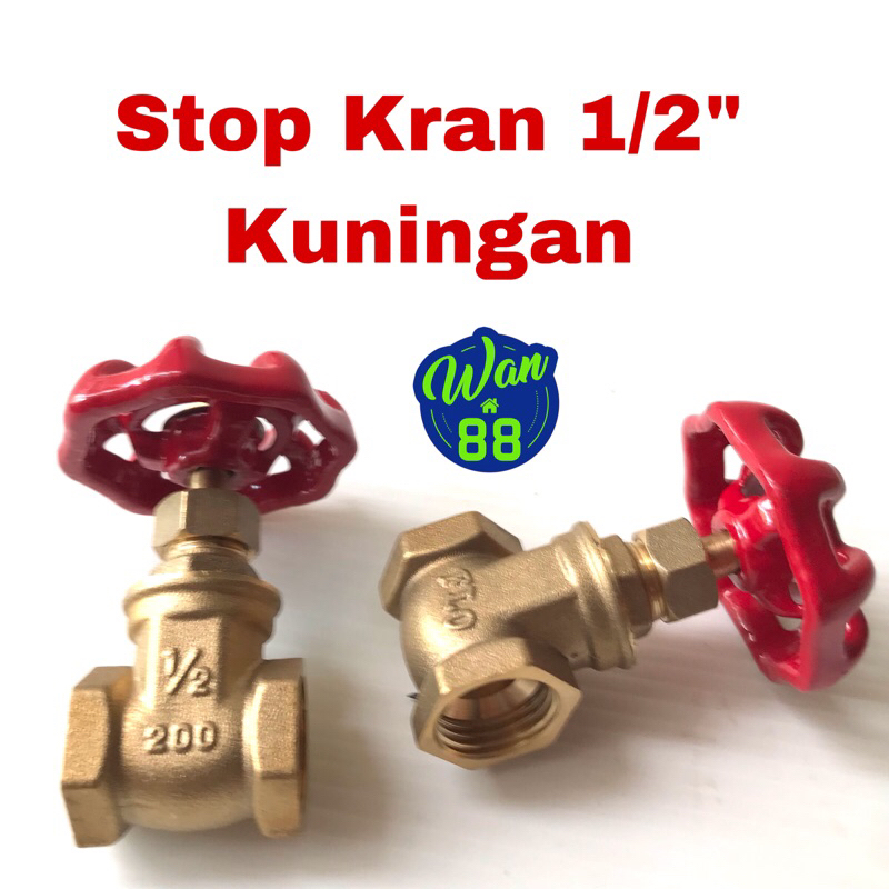 Jual Stop Kran / Gate Valve 1/2” Kuningan FLO | Shopee Indonesia