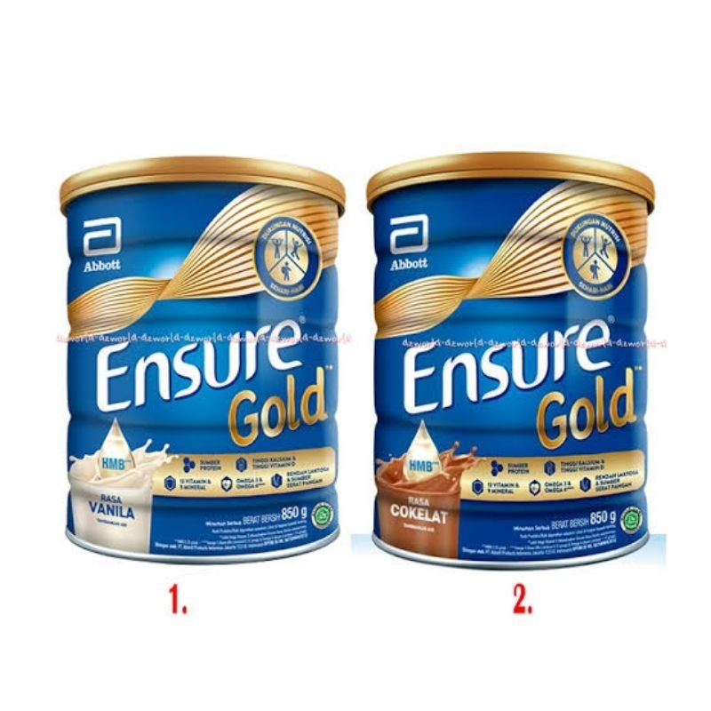 Jual Ensure gold 850gr 800gr rasa vanila coklat exp 2026 | Ensure gold ...