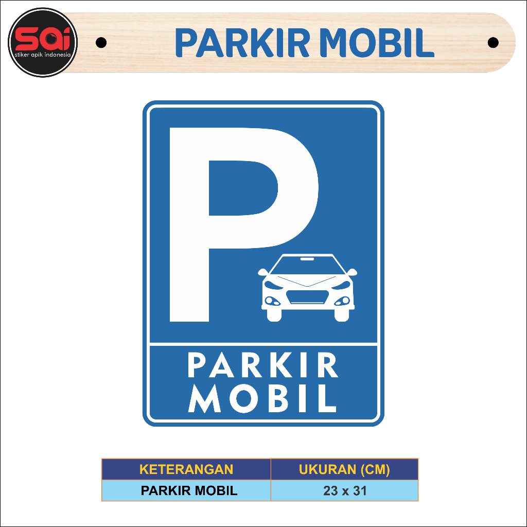 Jual STIKER VINYL ANTI AIR AREA PARKIR MOBIL MOTOR LAMINASI GLOSSY ...