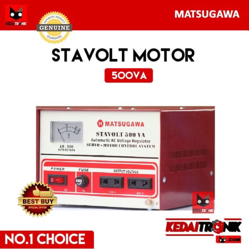 Jual Stavolt Motor MATSUGAWA 500VA AR-500 Servo Stabilizer Stavol ...