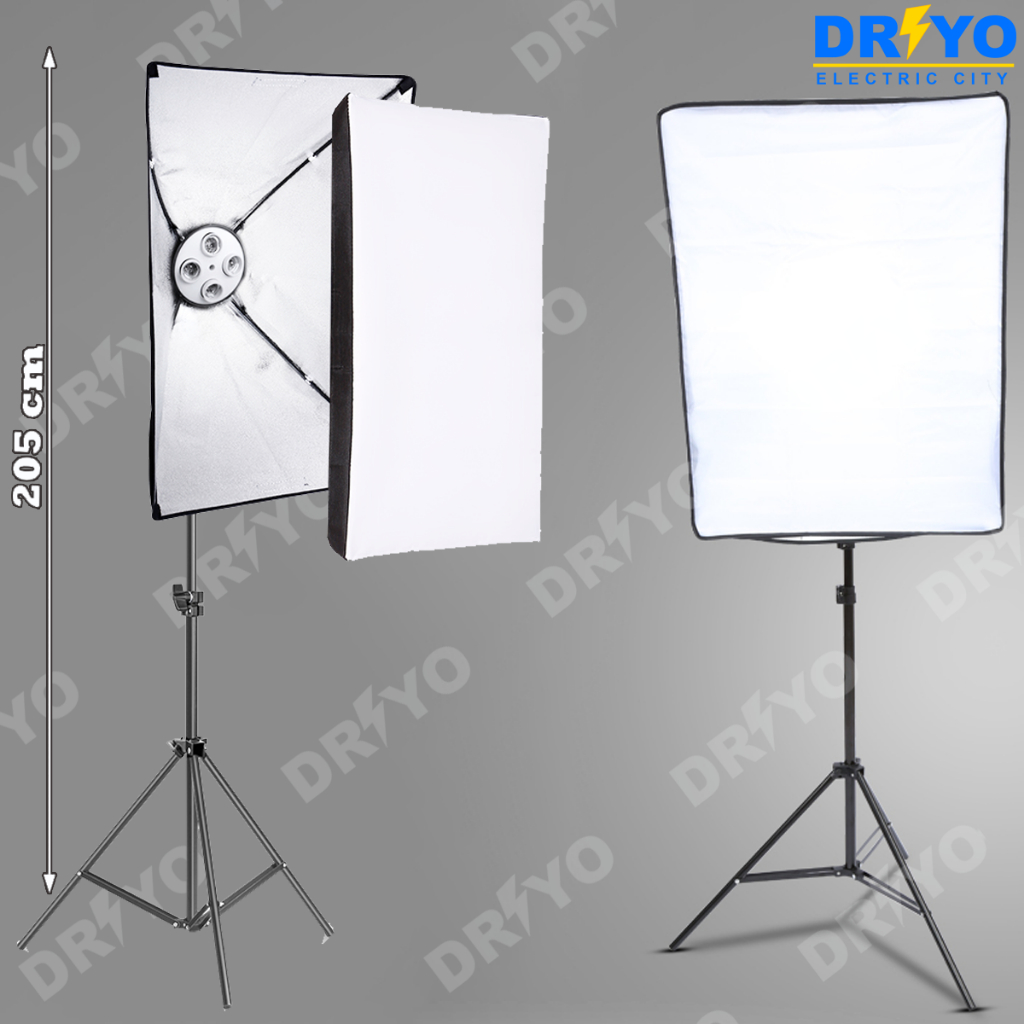 Jual ORIGINAL Set Lampu Softbox 4 Socket 50x70cm Payung E27 + Light ...