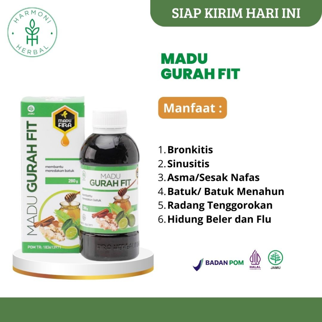Jual Madu GURAH FIT Asli Original Mengatasi Bronkitis Sinusitis Radang ...