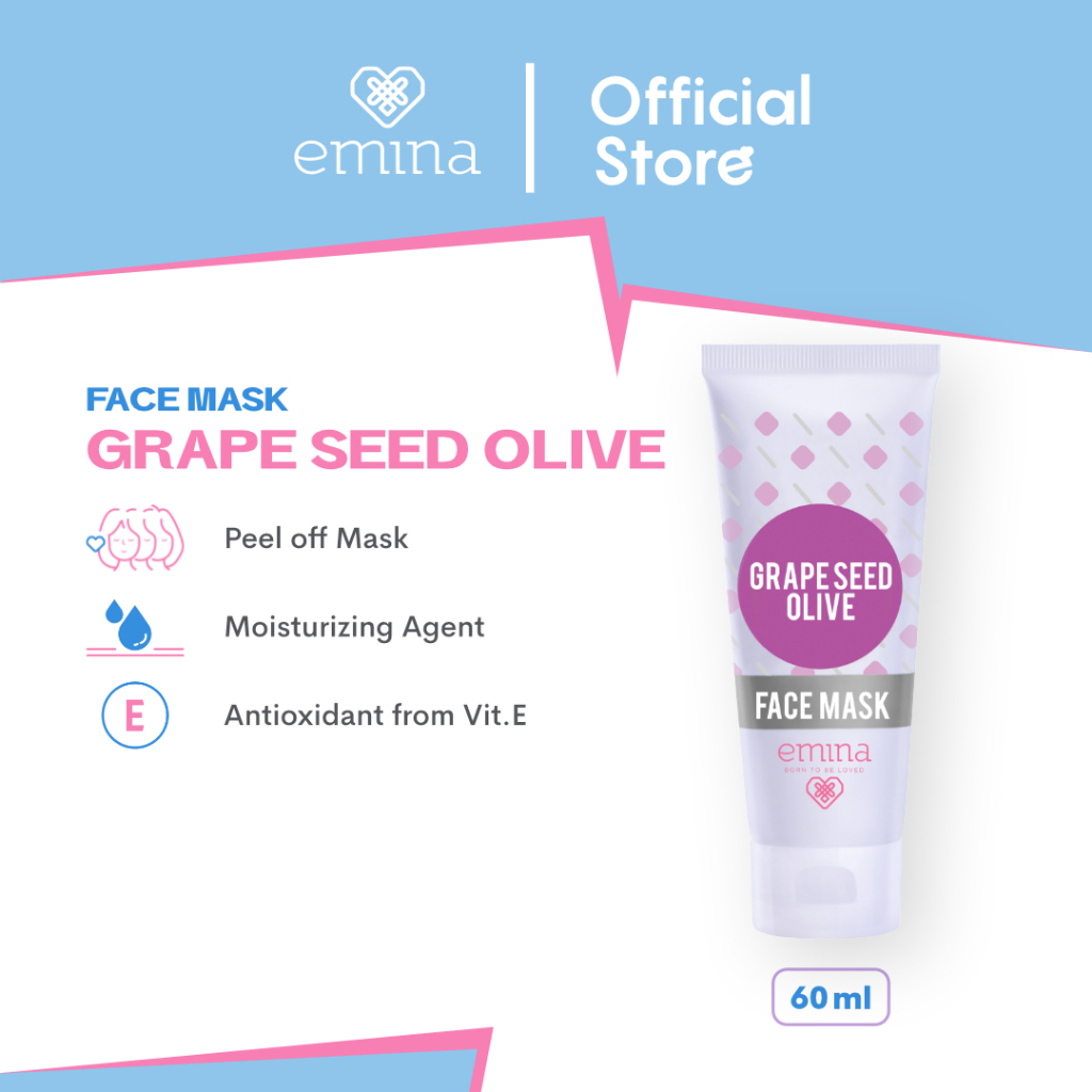 Jual Emina Face Mask 60 mL (Clay & Peel Off Mask) | Shopee Indonesia