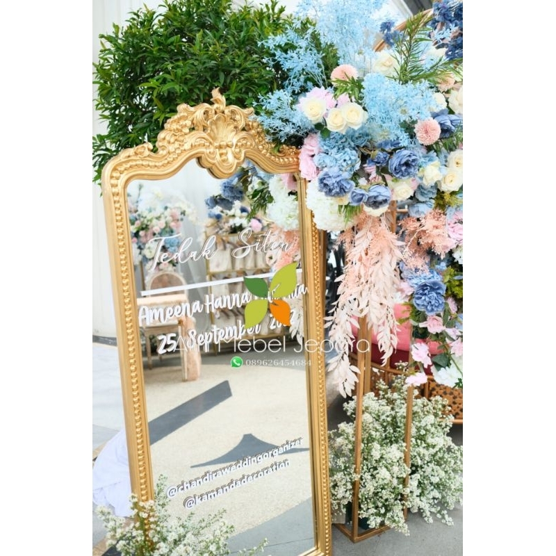 Jual STANDING MIROR UKIR , MIRROR SIGN WEDDING , PIGURA KACA | Shopee ...