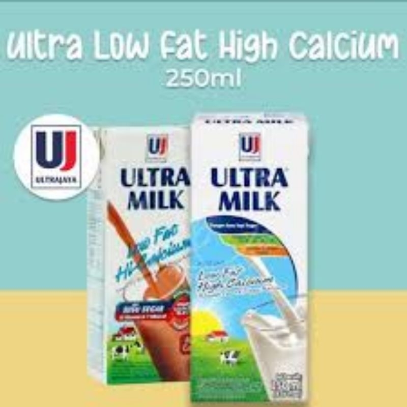 Jual Susu ultra milk low fat high calcium milk 250 ml | Shopee Indonesia