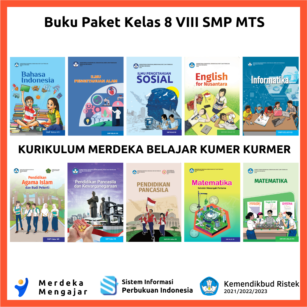 Jual Buku Paket Siswa Pelajaran Kelas 8 SMP MTS Kurikulum Merdeka Belajar Kurmer Kumer 2021 ...