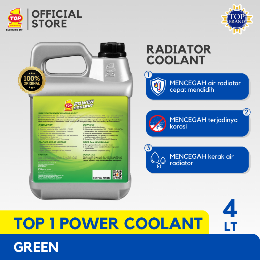 Jual Pendingin Radiator Power Coolant Green 4L | Shopee Indonesia