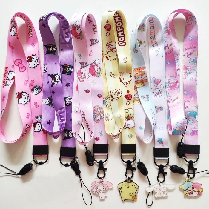 Jual Tali HP Sanrio Lanyard Kuromi Hello Kitty Melody Purin Moroll ...