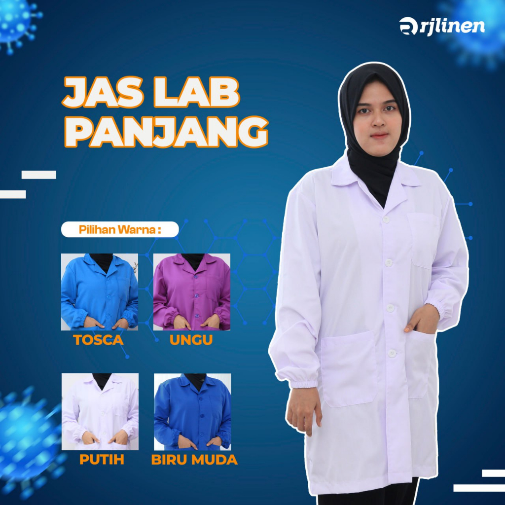 Jual JAS LABORATORIUM LENGAN PANJANG / JAS PRAKTEK / JAS LAB PRAKTEK ...