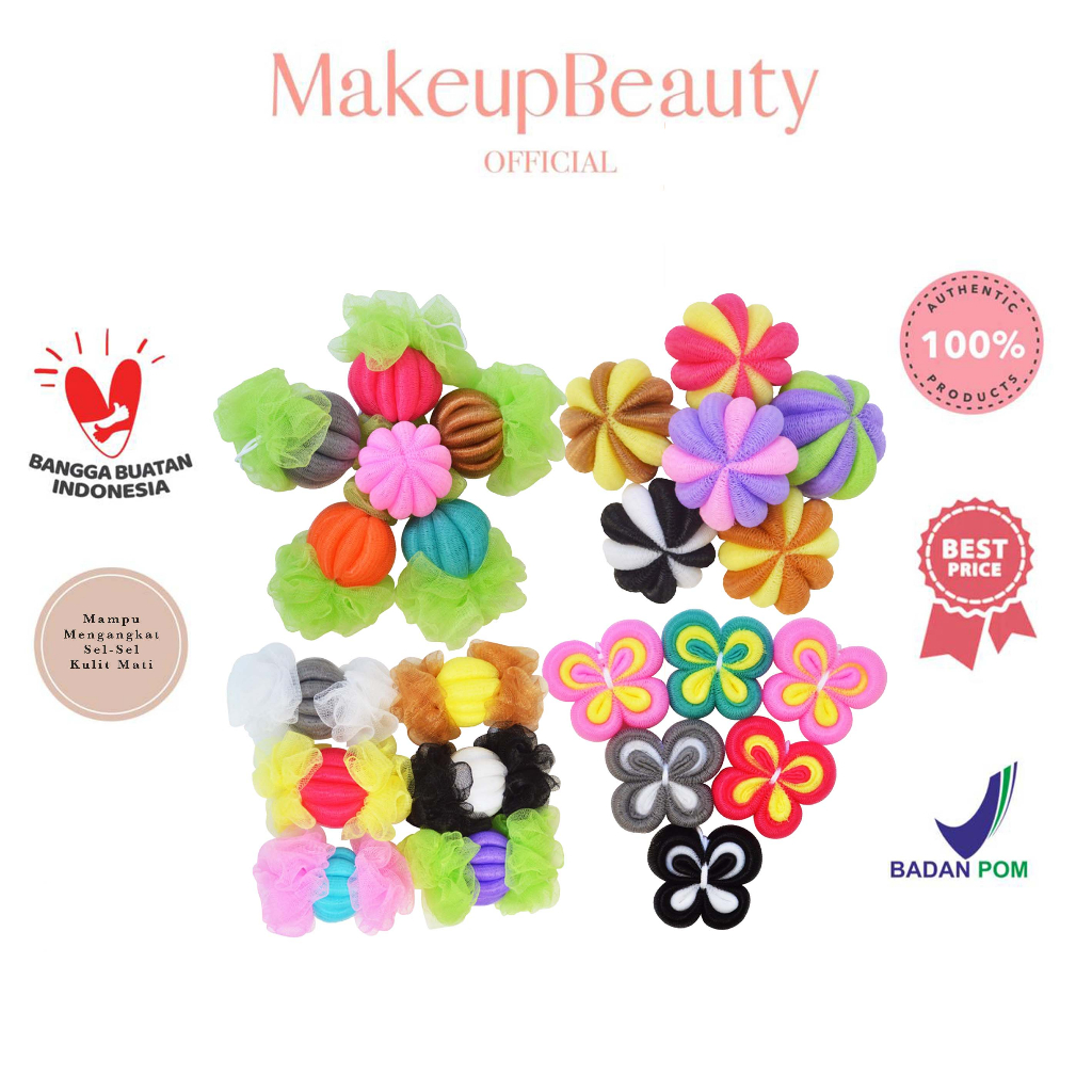 Jual SALSA Spon Mandi (Sponge) Shower Puff Model Lucu Warna Warni ...