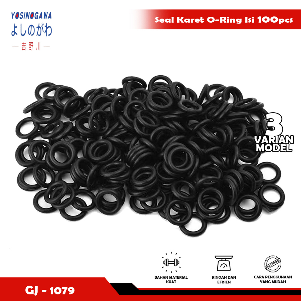 Jual RING O BULAT HITAM / KARET RUBBER O RING GASKET ISI 100pcs ...