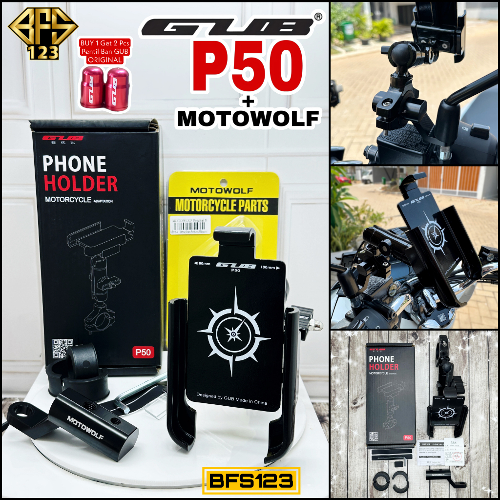 Jual GUB P50 Phone Holder Handphone All Rotate 360 Flexible Full Alumunium Aloy | Shopee Indonesia