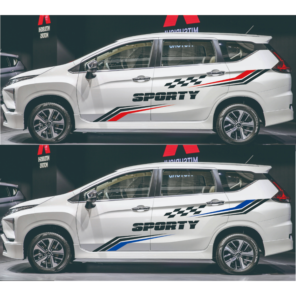 Jual Stiker Mobil Xpander List Cutting Variasi Sport Hitam Putih Minimalis | Shopee Indonesia