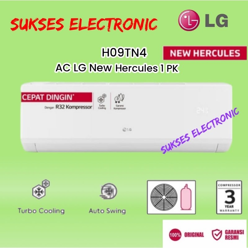 Jual AC LG 1 PK H09TN4 NEW HERCULES TURBO COOLING R32 | Shopee Indonesia