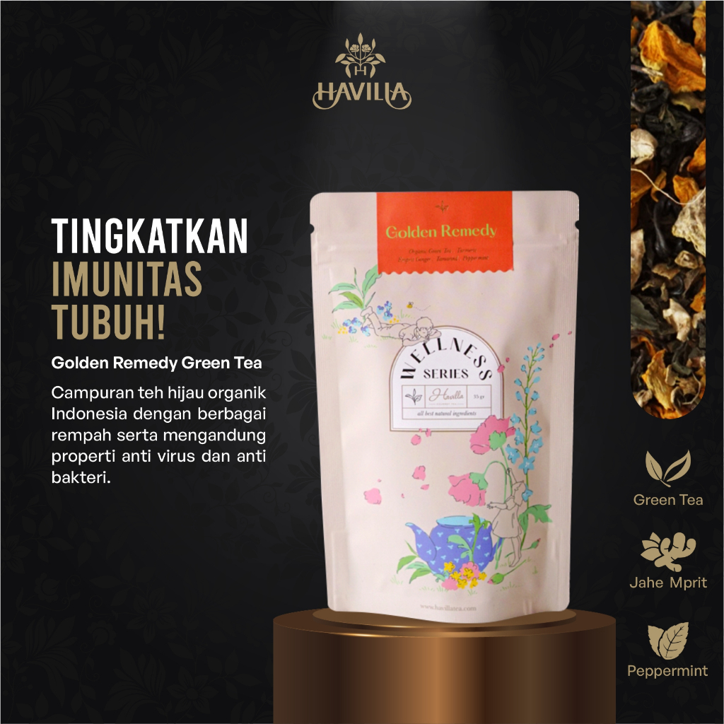 Jual Havilla Golden Remedy Green Tea (Immune Booster Tea) / Teh Hijau ...