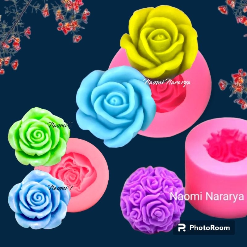 Jual Cetakan silikon bunga Mawar BN, Mawar Tebal, Mawar Bulat | Shopee ...