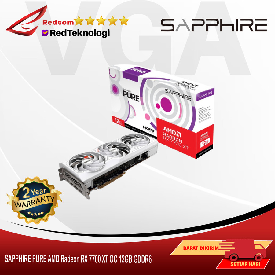 Jual SAPPHIRE PURE AMD Radeon RX 7700 XT OC 12GB GDDR6 | Shopee Indonesia