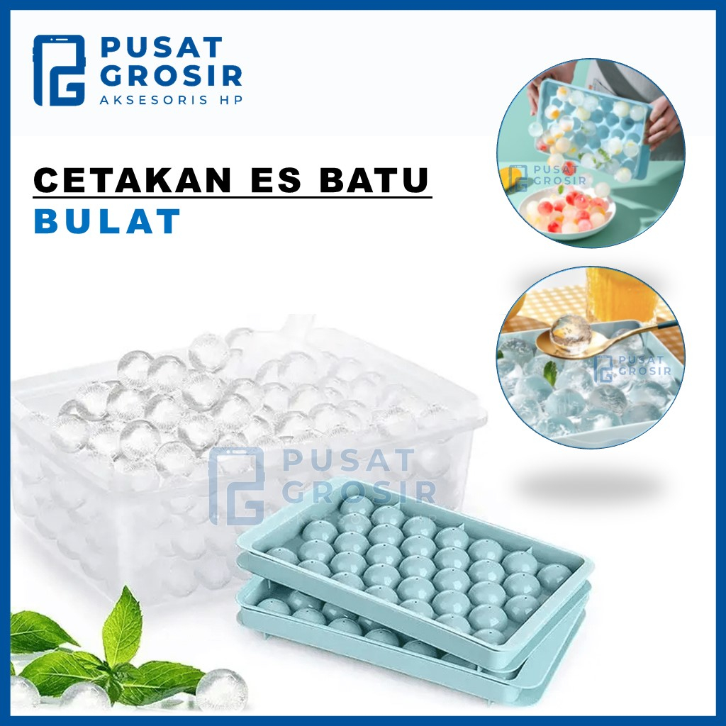Jual Cetakan Es Batu Bulat 33 Sekat Serbaguna Cetak es Tempat Pencetak ...