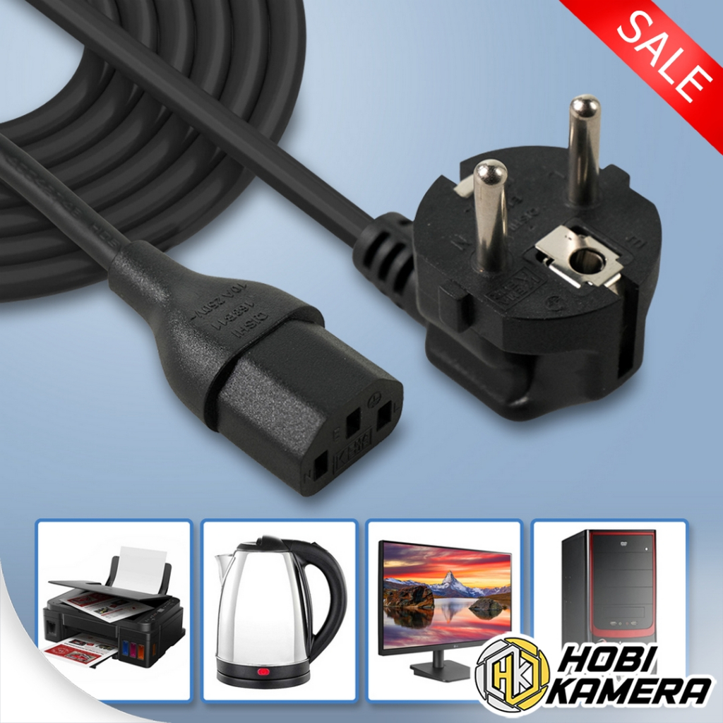 Jual Kabel Power 3 Pin 10A 250V 1.5 Meter | Shopee Indonesia
