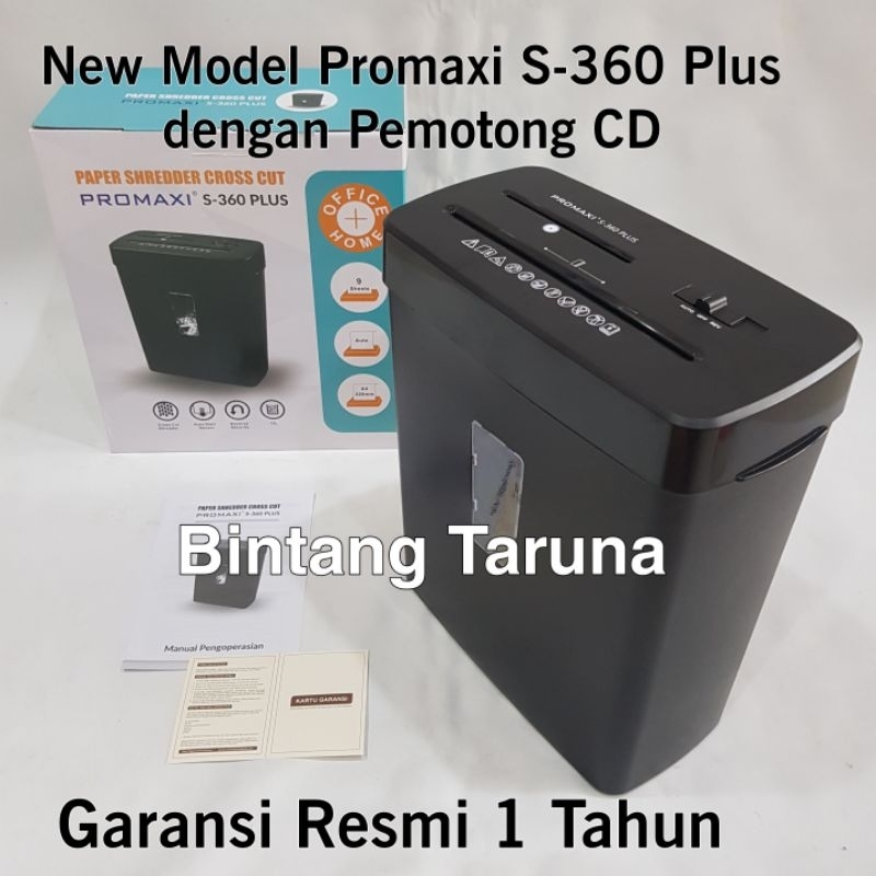 Jual Paper Shredder Promaxi S360 Plus Penghancur Kertas Promaxi S-360 ...