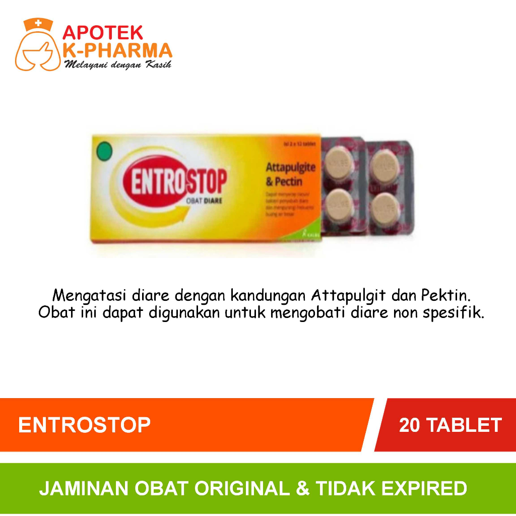 Jual Entrostop Box Isi 20 Tablet Obat Original | Shopee Indonesia