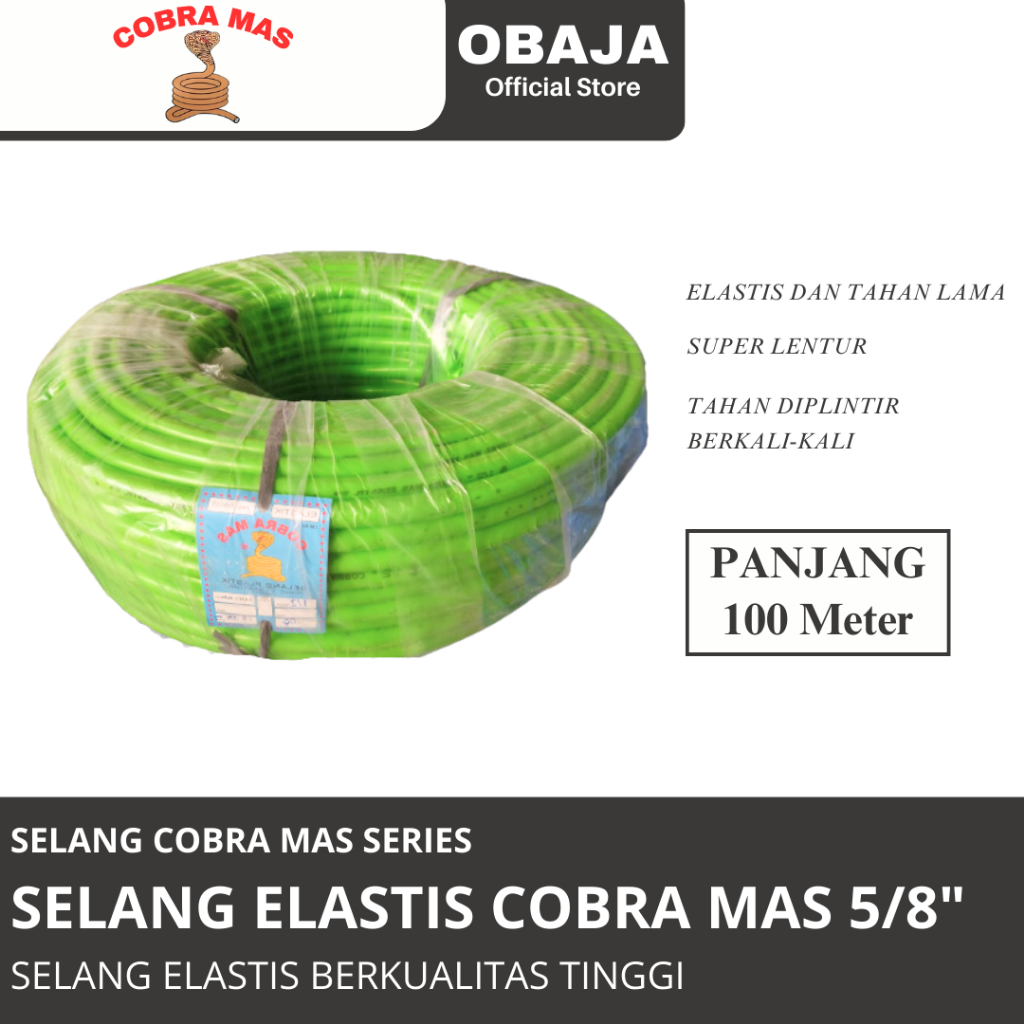 Jual Selang Air Elastis 5/8" COBRA MAS 100 M | Shopee Indonesia