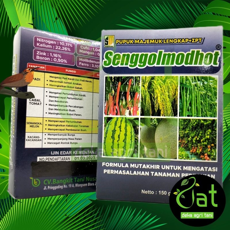 Jual PUPUK KOMPLIT PENANGANAN MASALAH TANAMAN SENGGOL MODOT 150 GRAM ...