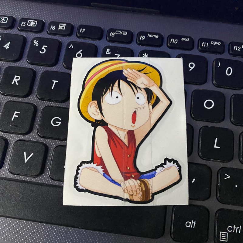 Jual stickee cuttibg monkey D luffy before time skip cuting stiker ...