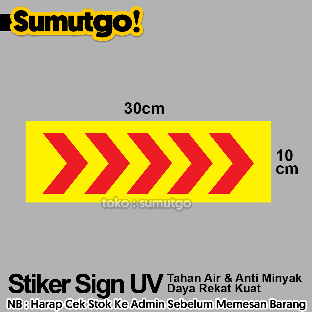 Jual Stiker Gambar Panah Arah Lokasi Jalan Traffic Route Kuning Merah ...