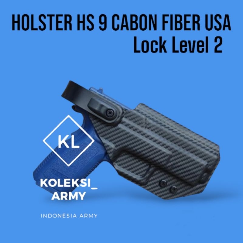 Jual USA Kydex Holster HS 9 Level 2 Speed Lock HS Biasa Motif Carbon Fiber | Shopee Indonesia