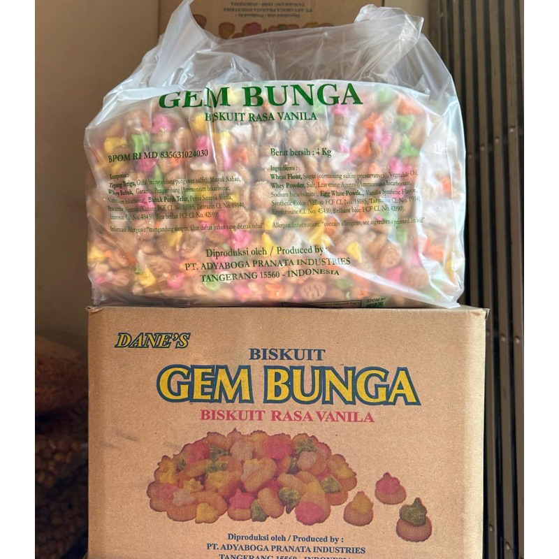 Jual (COD) BISKUIT GEM BUNGA VANILA | Shopee Indonesia