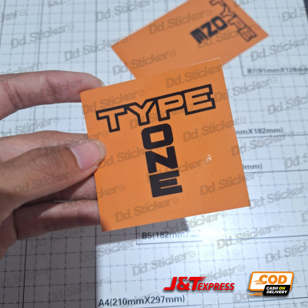 Jual STICKER TYPE ONE | 7x7cm 7x12cm | Shopee Indonesia